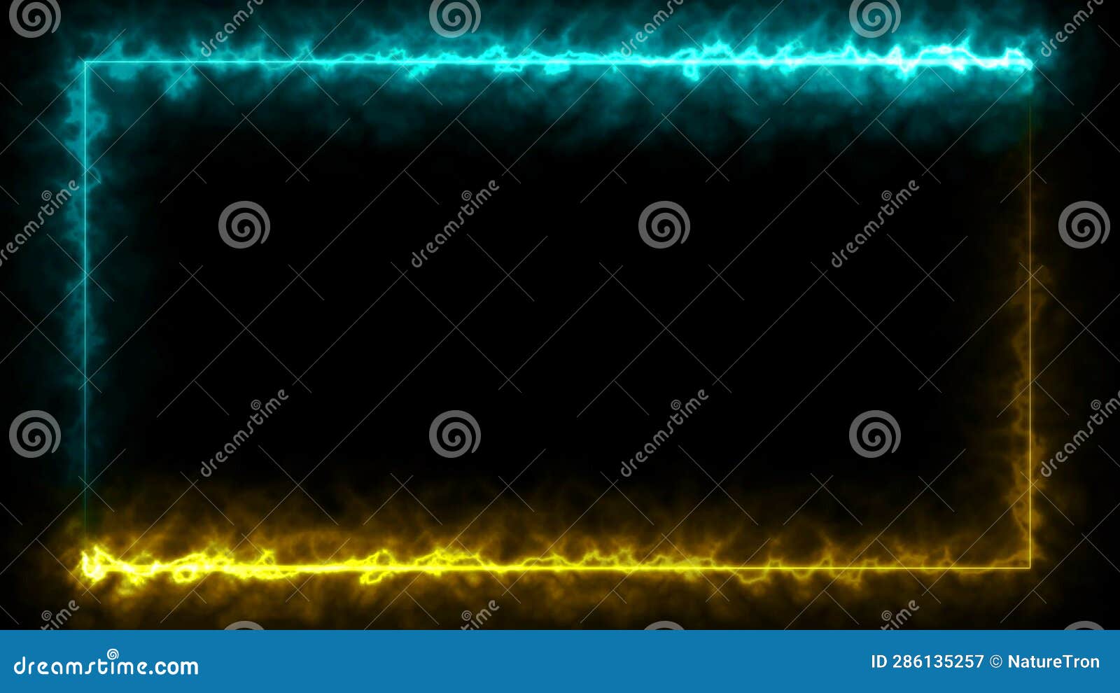Lightning Border Frame on Black Background Animation Stock Video ...