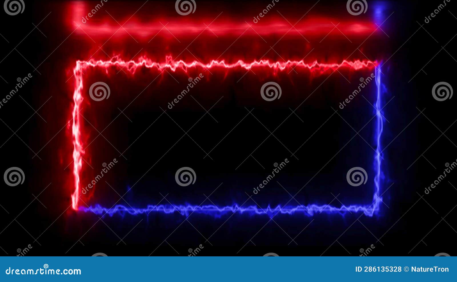 Lightning Border Frame on Black Background Animation Stock Footage ...