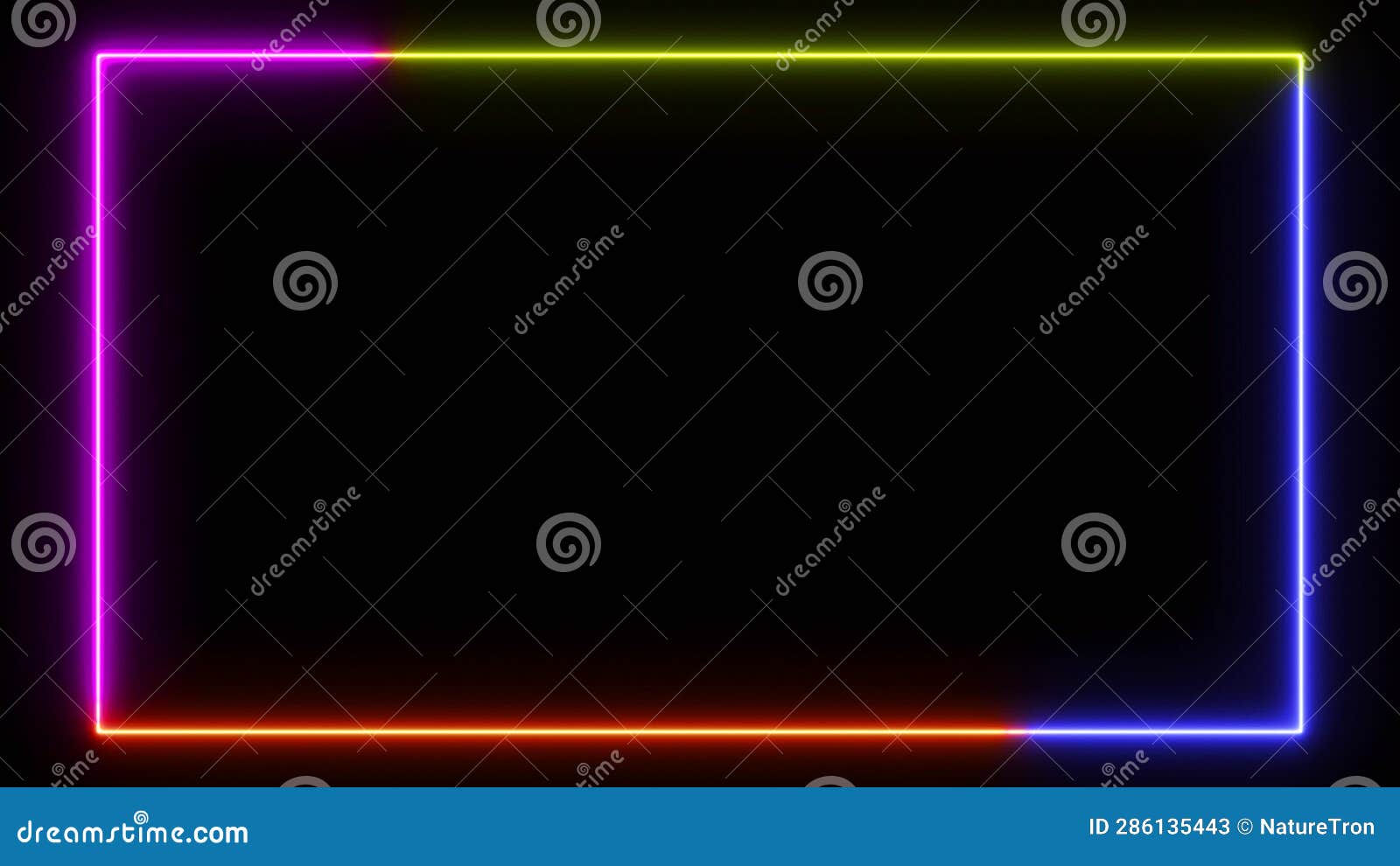 Lightning Border Frame on Black Background Animation Stock Video ...