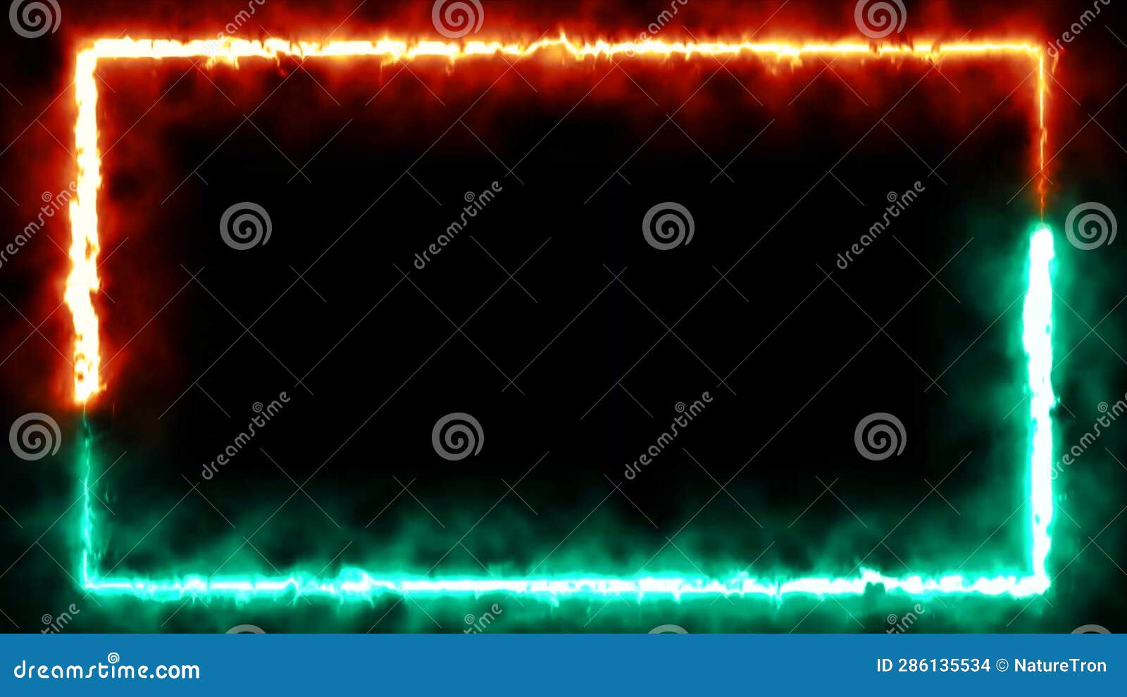 Lightning Border Frame on Black Background Animation Stock Footage ...