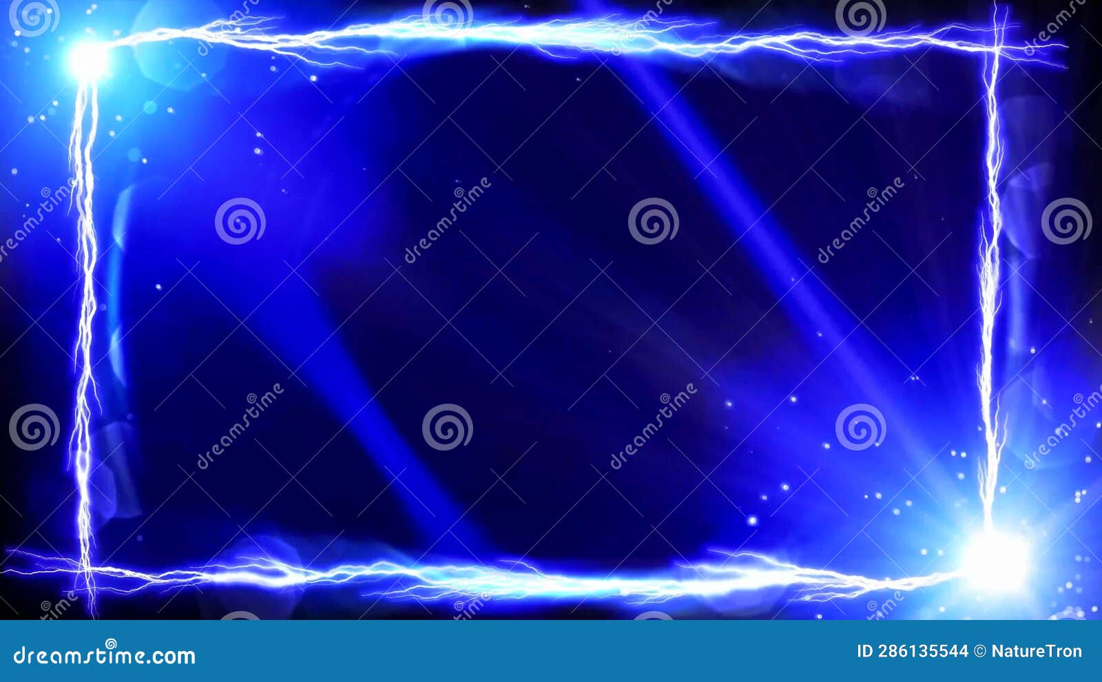 Lightning Border Frame on Black Background Animation Stock Footage ...