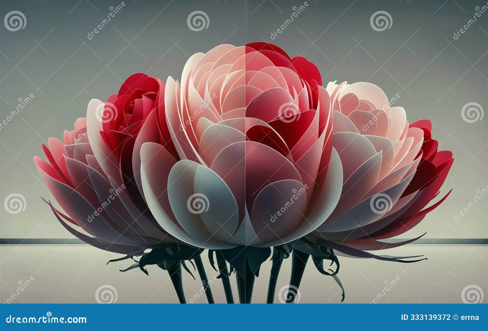 Generative-AI, Animated Sequence of a Rose Blooming in Stages Stock ...