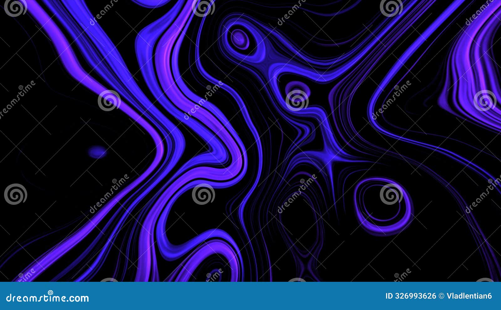Wavy Flows Of Energy Lines In Cyberspace. Animation. Luminous Lines ...