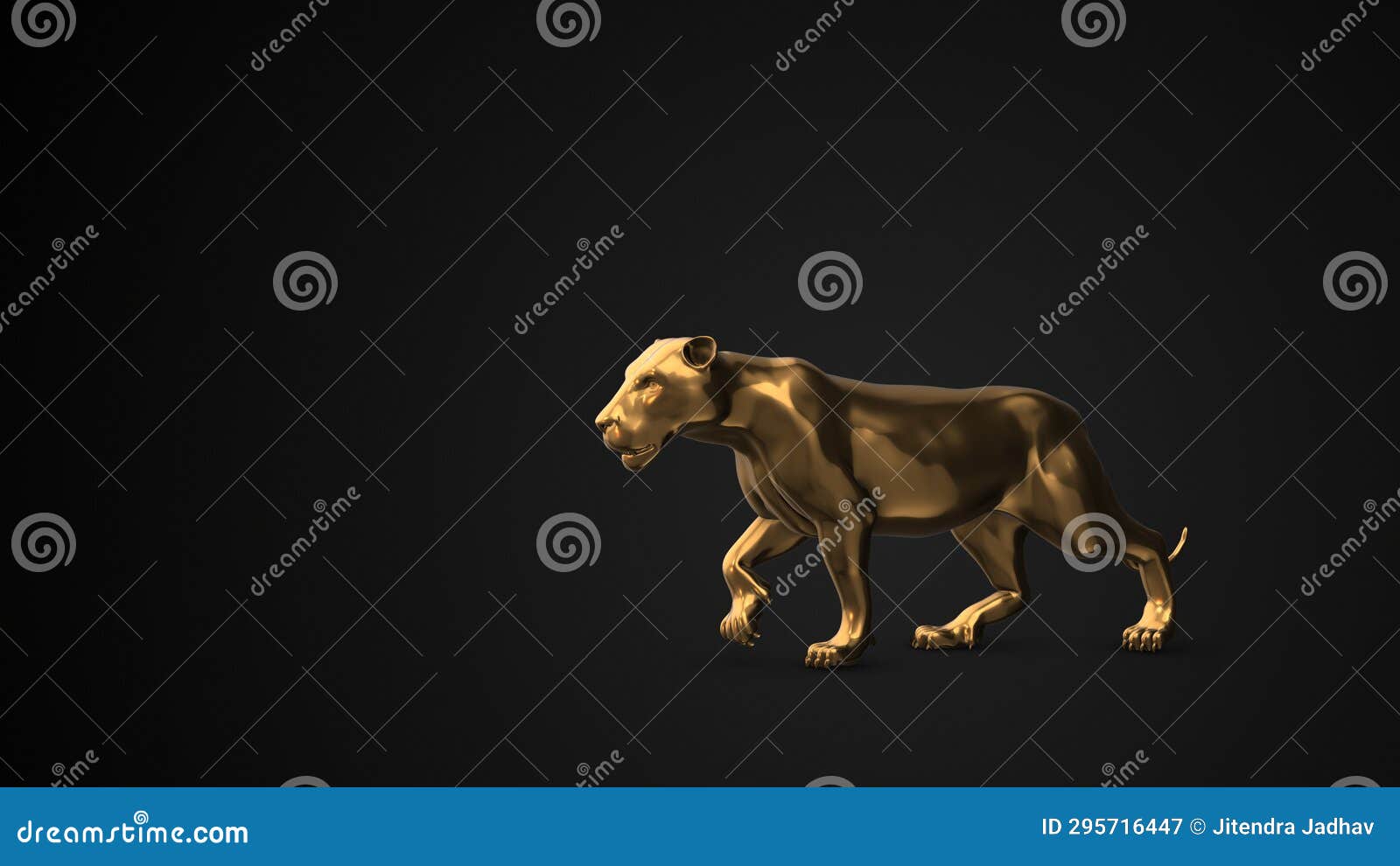 Walking Lion in a Loopable Animation Stock Illustration - Illustration ...