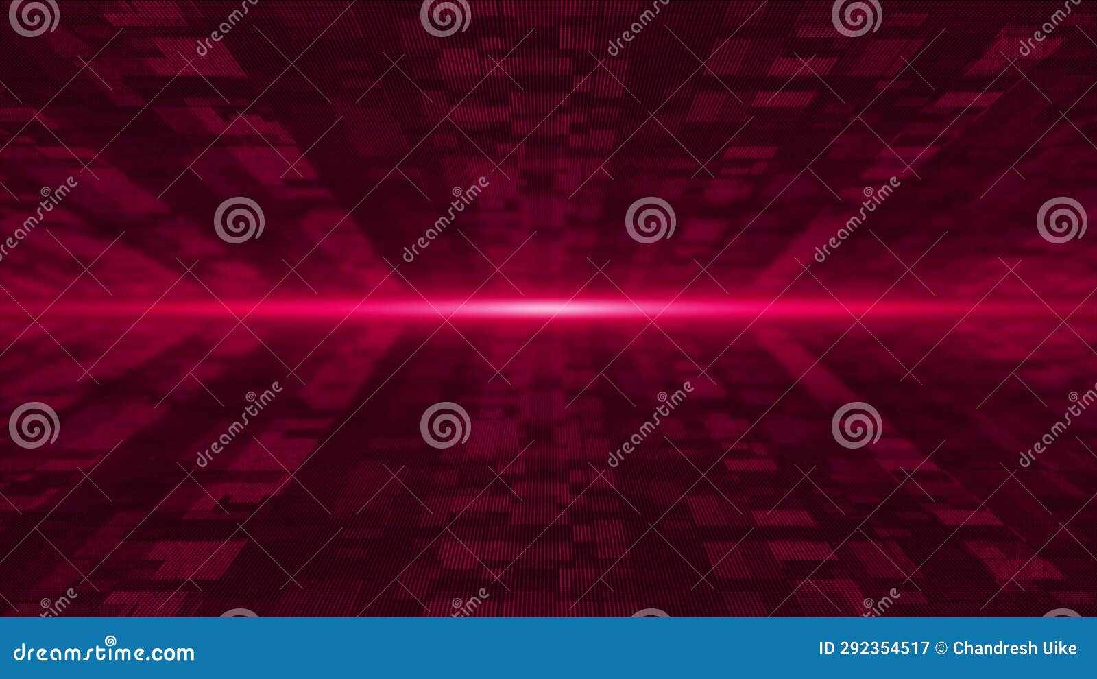 Magenta Red Flying Particles in Digital 3d Technologic Cyberspace with ...