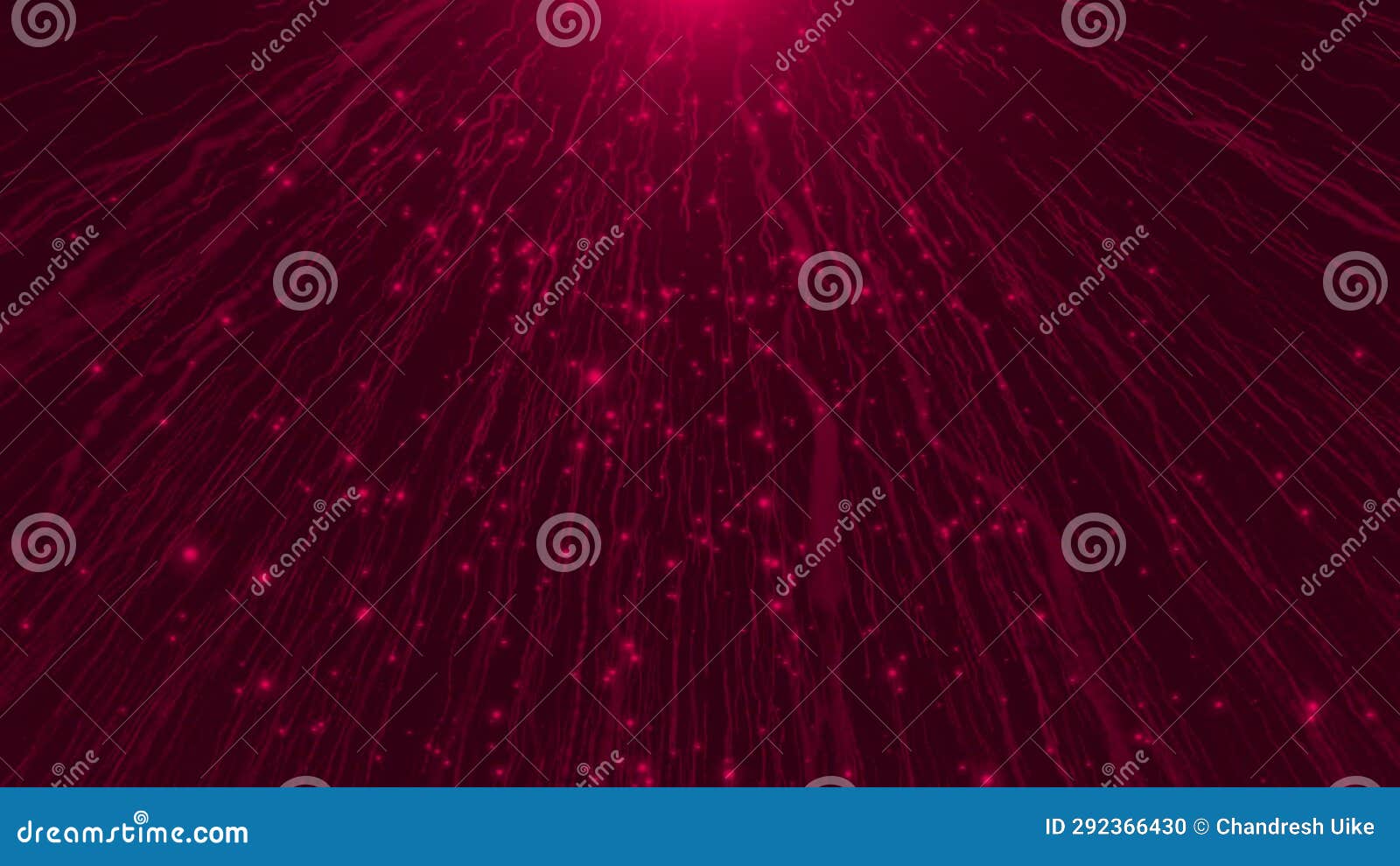Magenta Red Meteor Shower Wavy Particles Falling with Sparkling ...