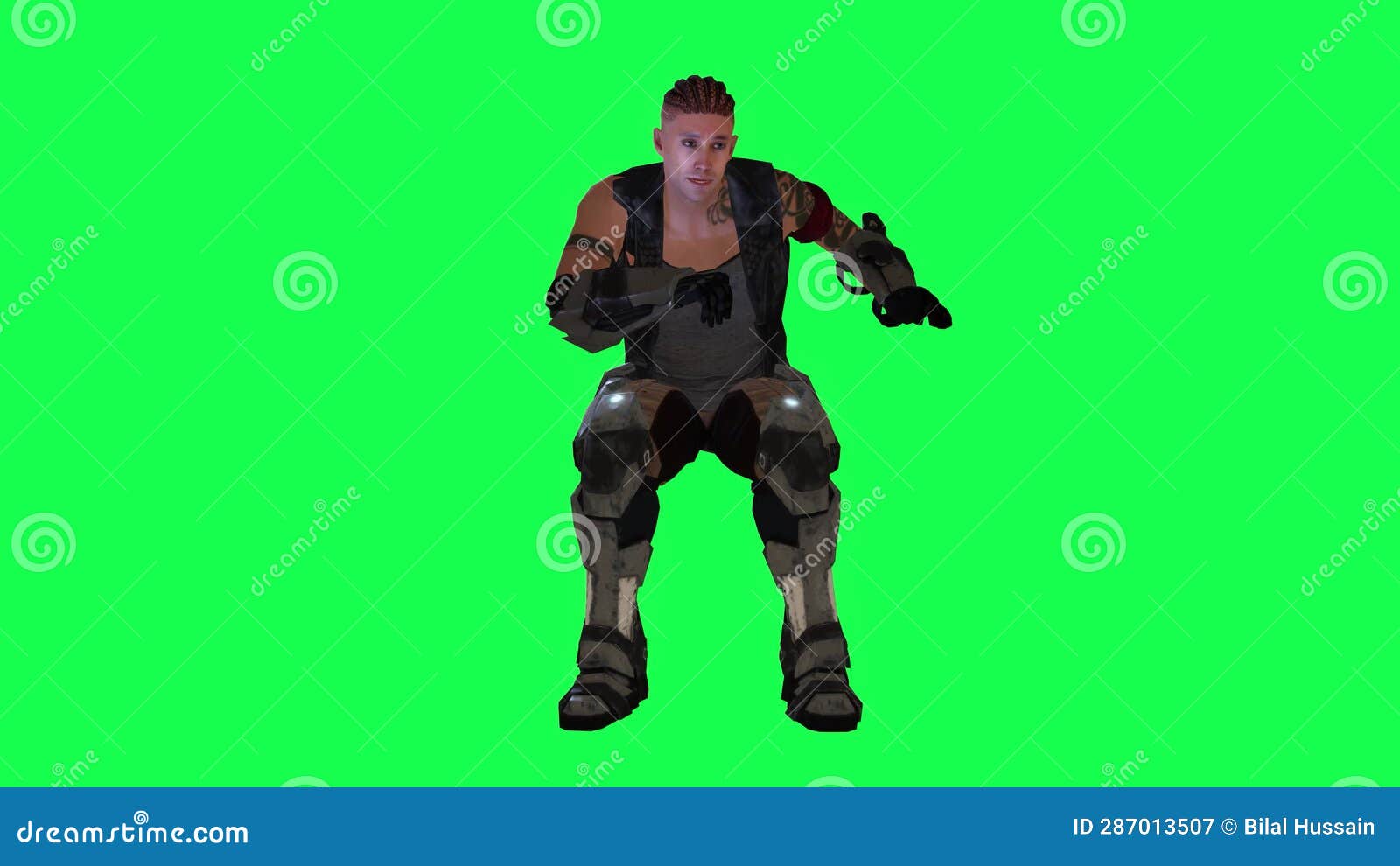 Animated Man Sitting Talking from Opposite Angle on Green Screen 3D ...