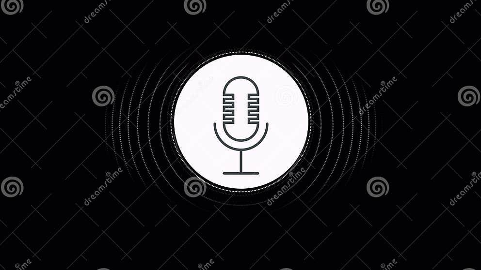 Animated Microphone 3d Icon Loop Modules for Edit with Alpha Channel ...