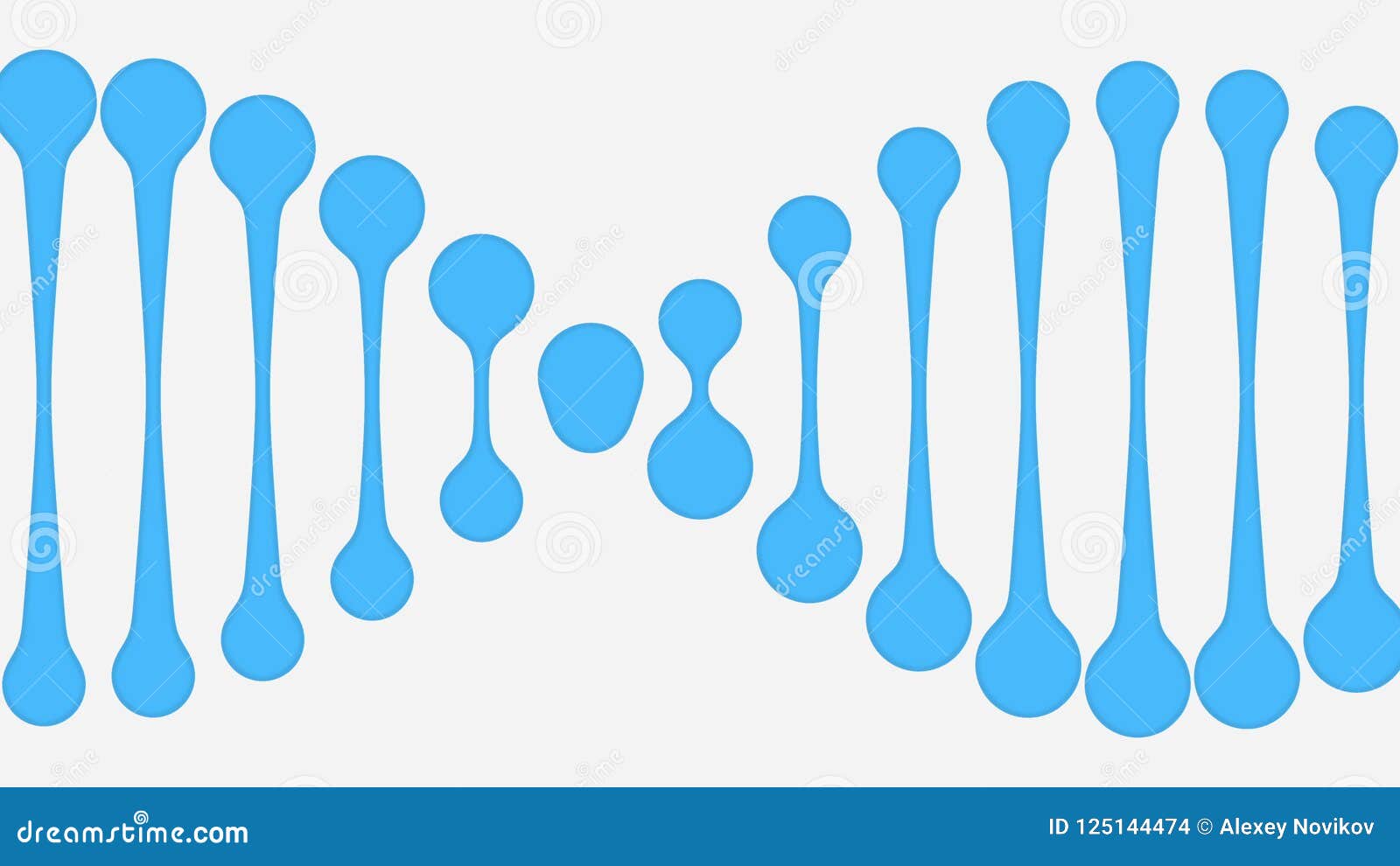 Simple Blue DNA Molecule Model Illustration Stock Illustration ...