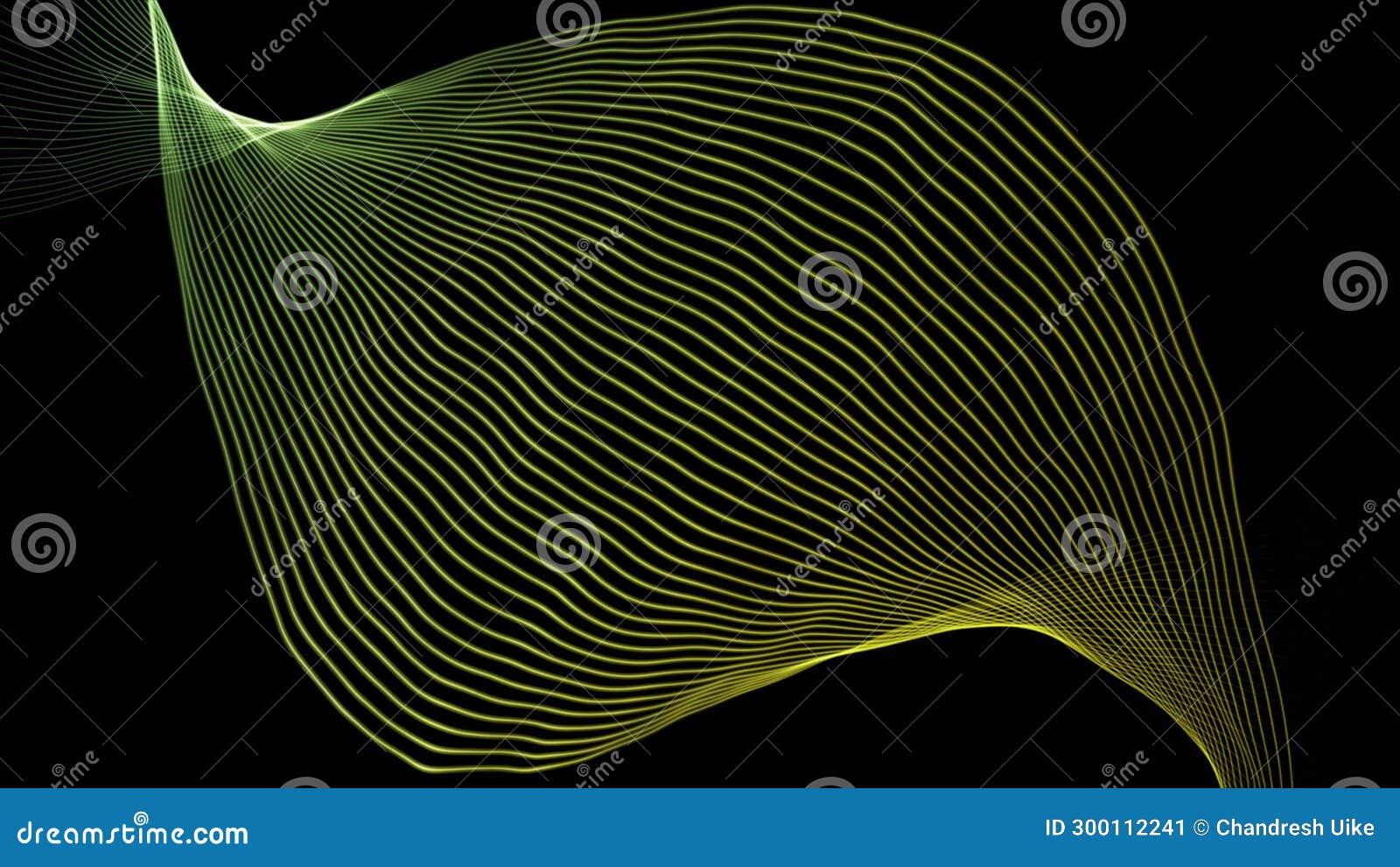 Modern Parallel Lines Abstract Shape with Wavy Pattern on Black ...