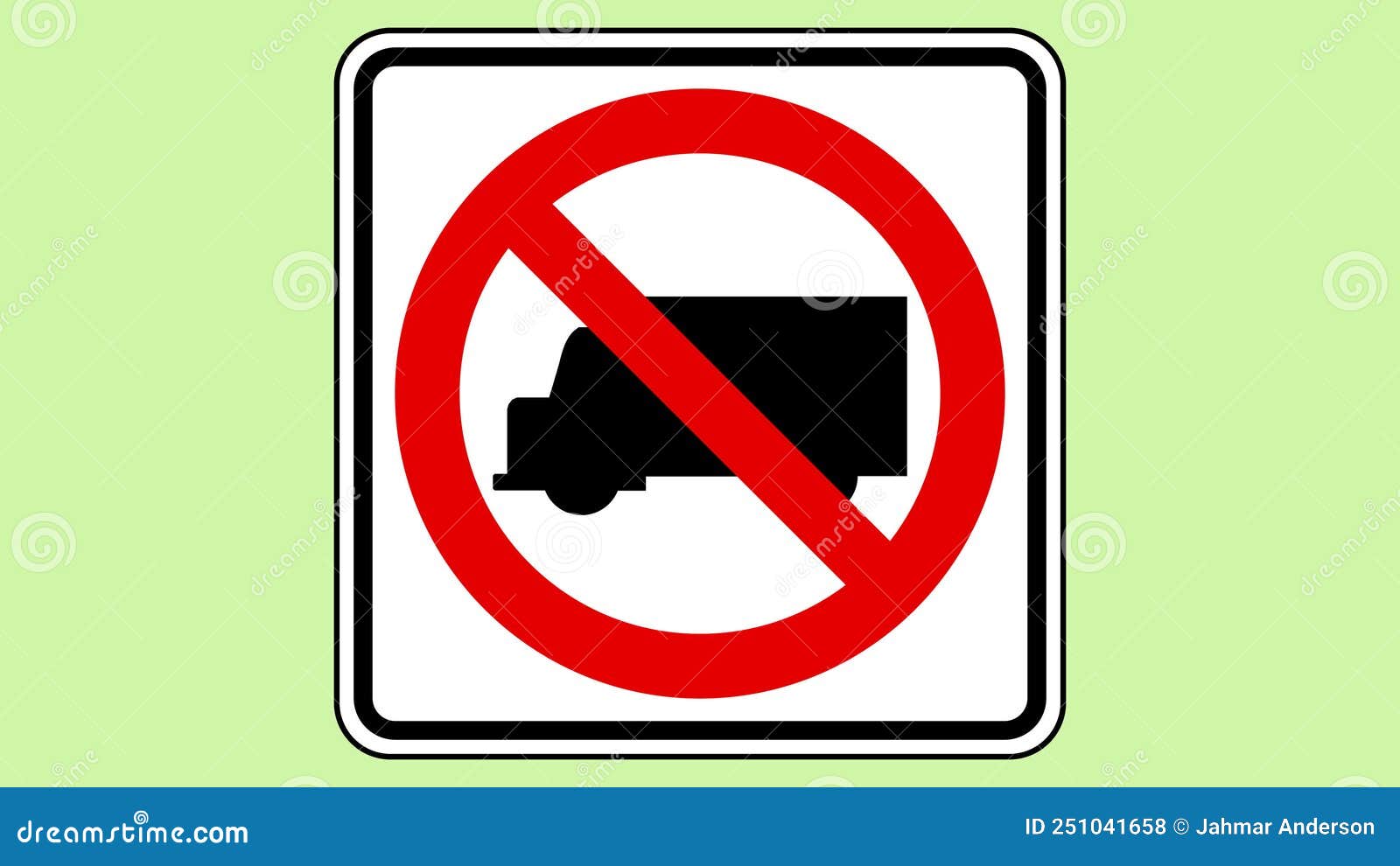 No Trucks Sign Animation with Restricted Symbol Stock Footage - Video ...