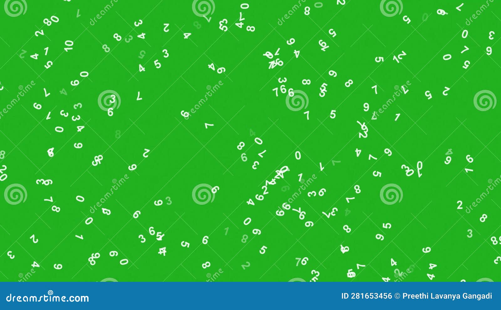 Animated Numbers Dancing Backdrop on Green Screen Stock Footage - Video ...