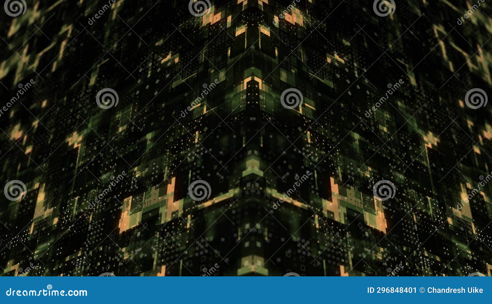 Olive Green Abstract Technology Futuristic Cyberspace Background, Sci ...