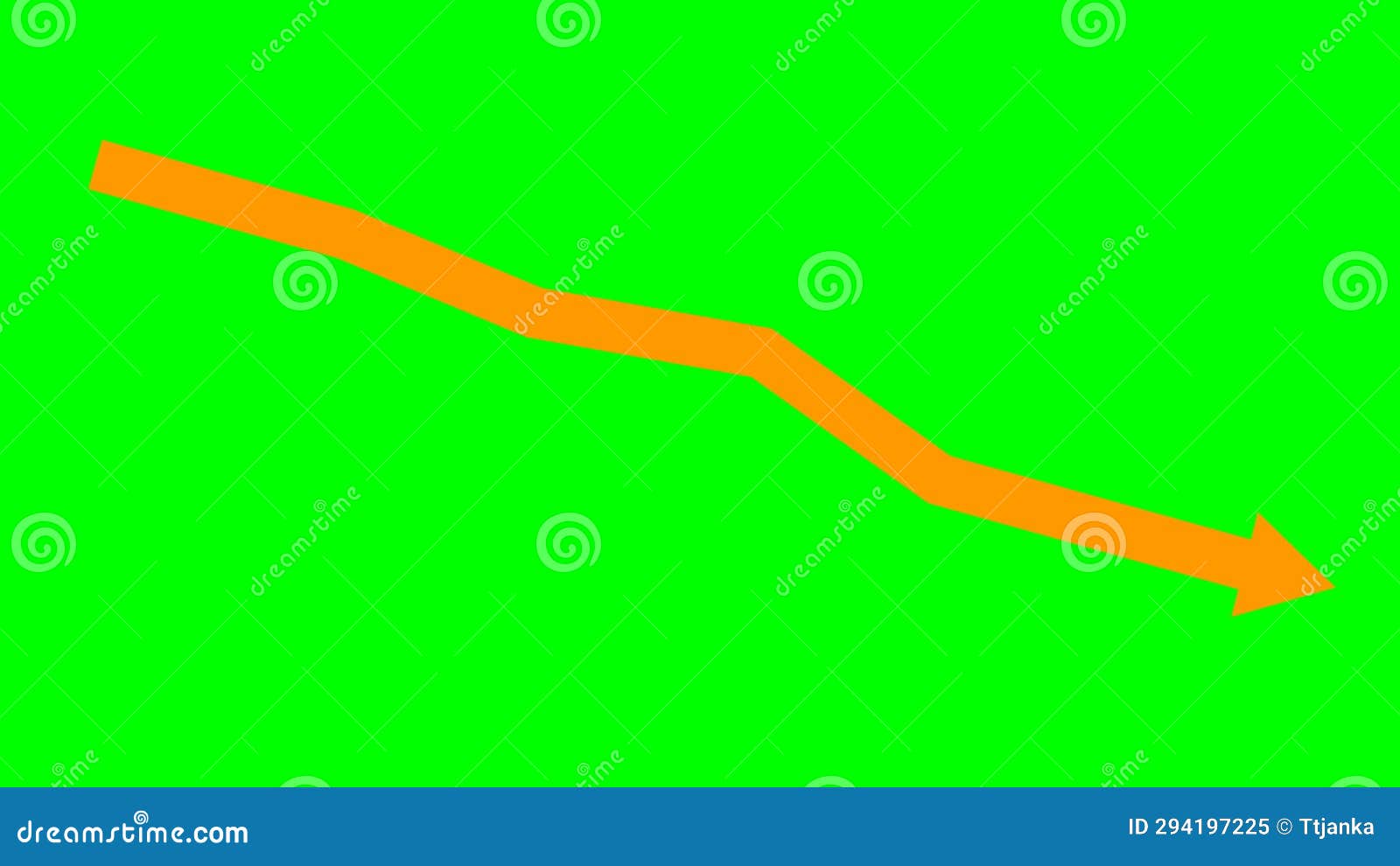 Animated Orange Arrow. Recession Chart of Economy. Economic Crisis ...