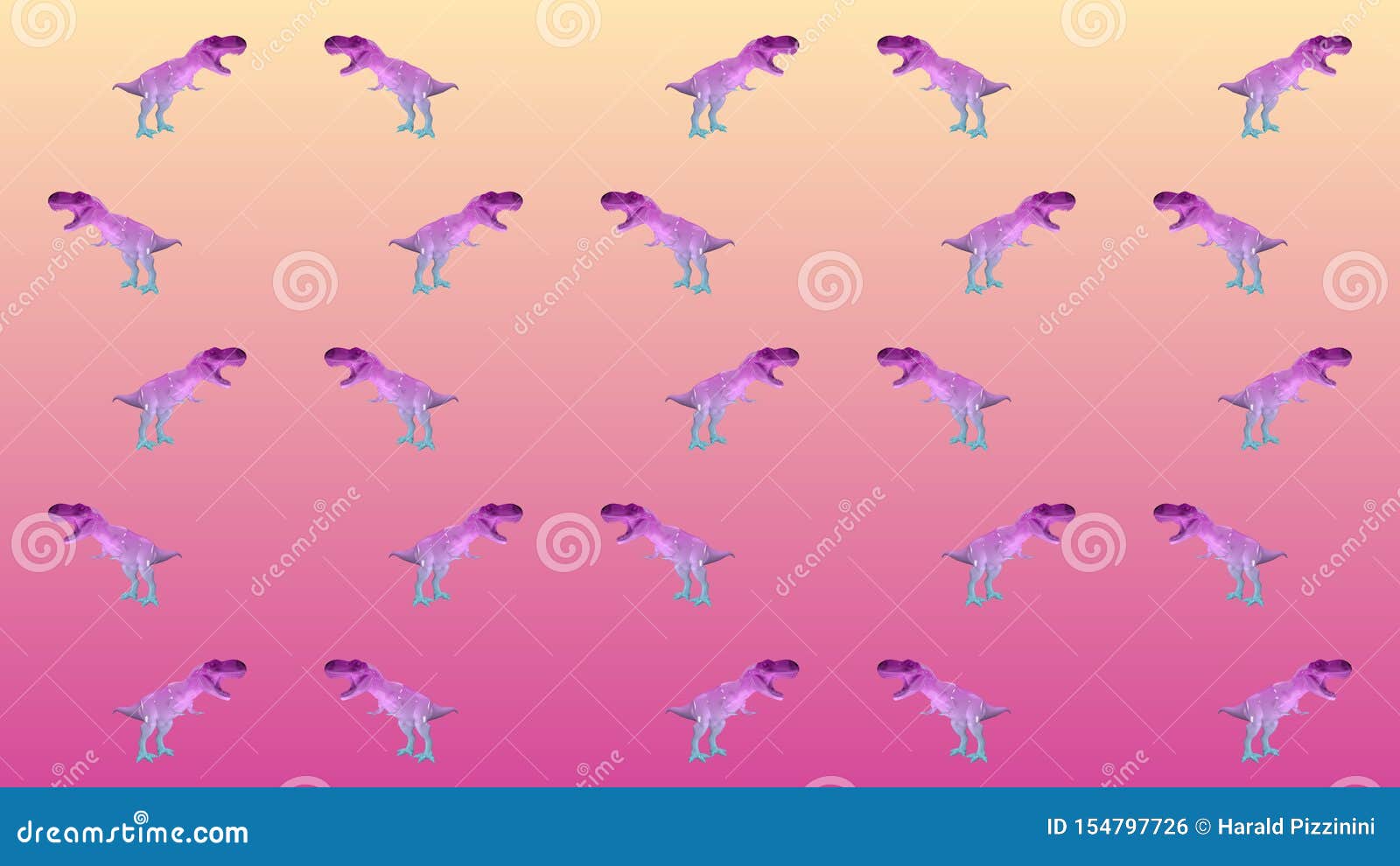 Animated Pattern with Wave Colors of a T Rex Dinosaur Stock ...