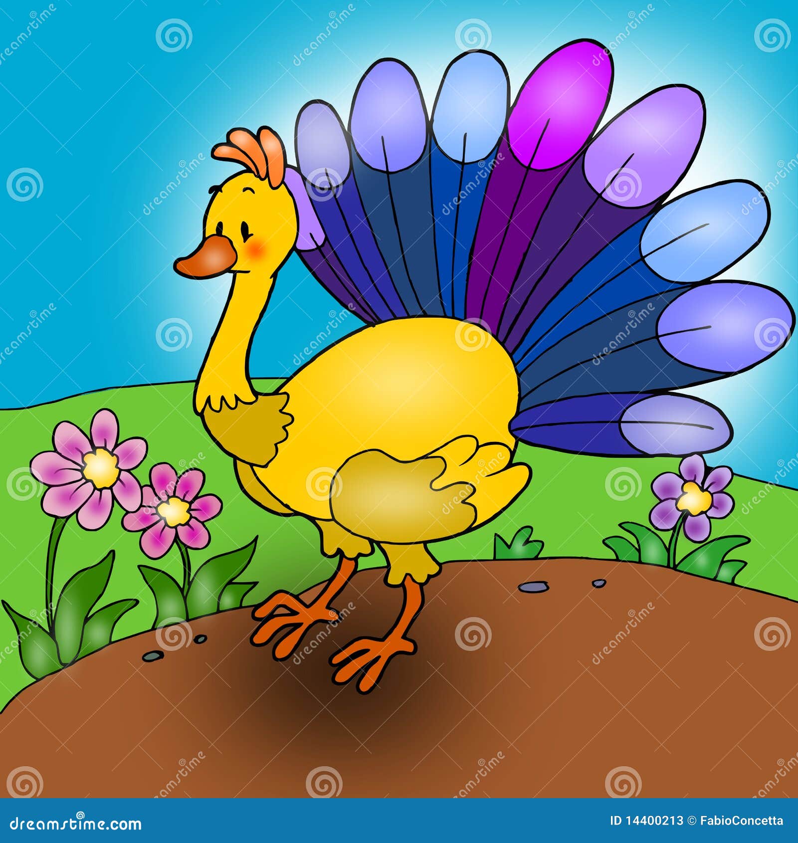 Animated peacock stock illustration. Illustration of animals - 14400213