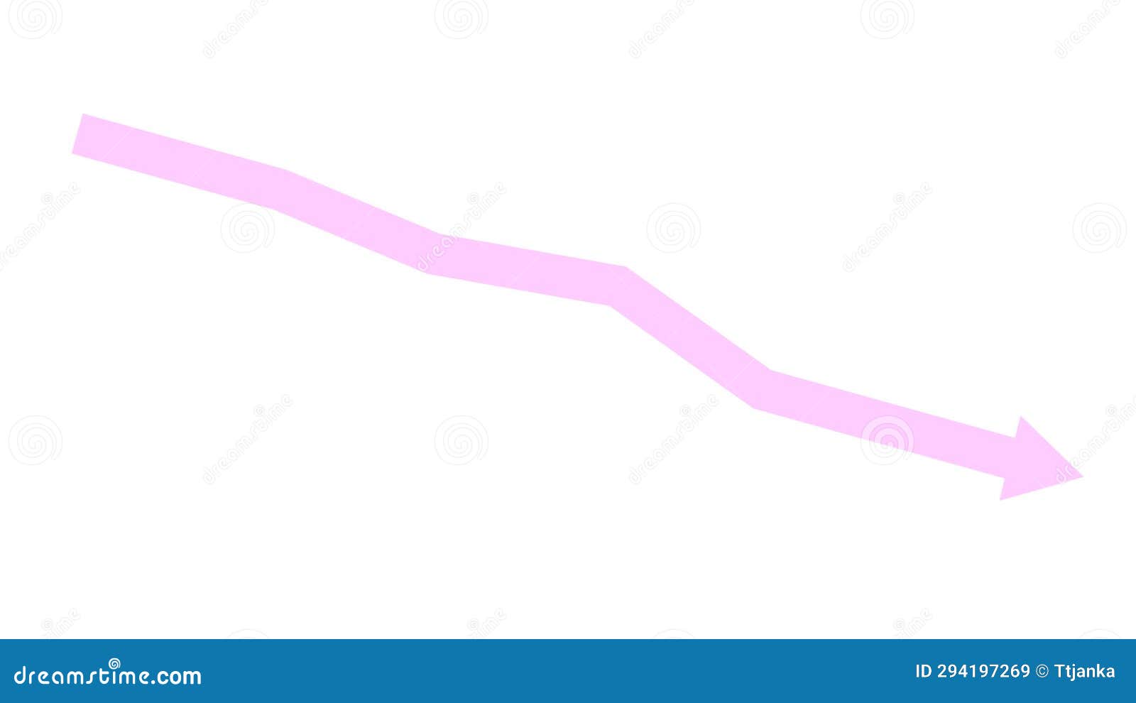 Animated Pink Arrow. Recession Chart of Economy. Economic Crisis ...