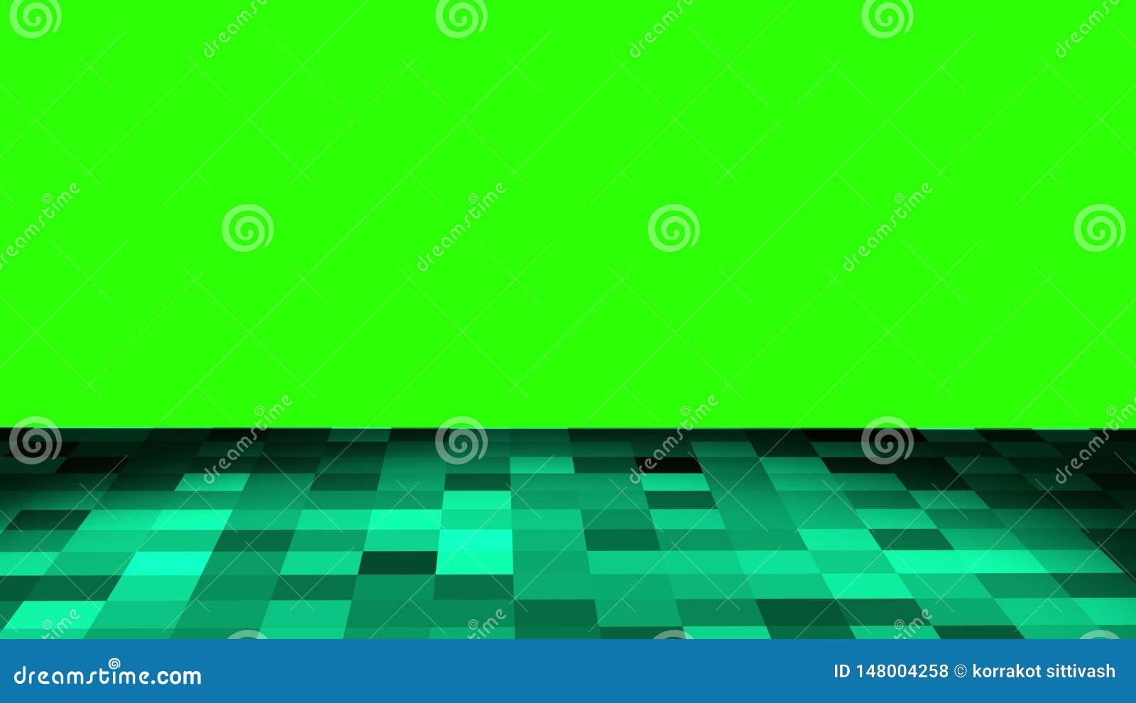 Animated Pixelated Loop on Green Screen Background 3d Stock Footage ...