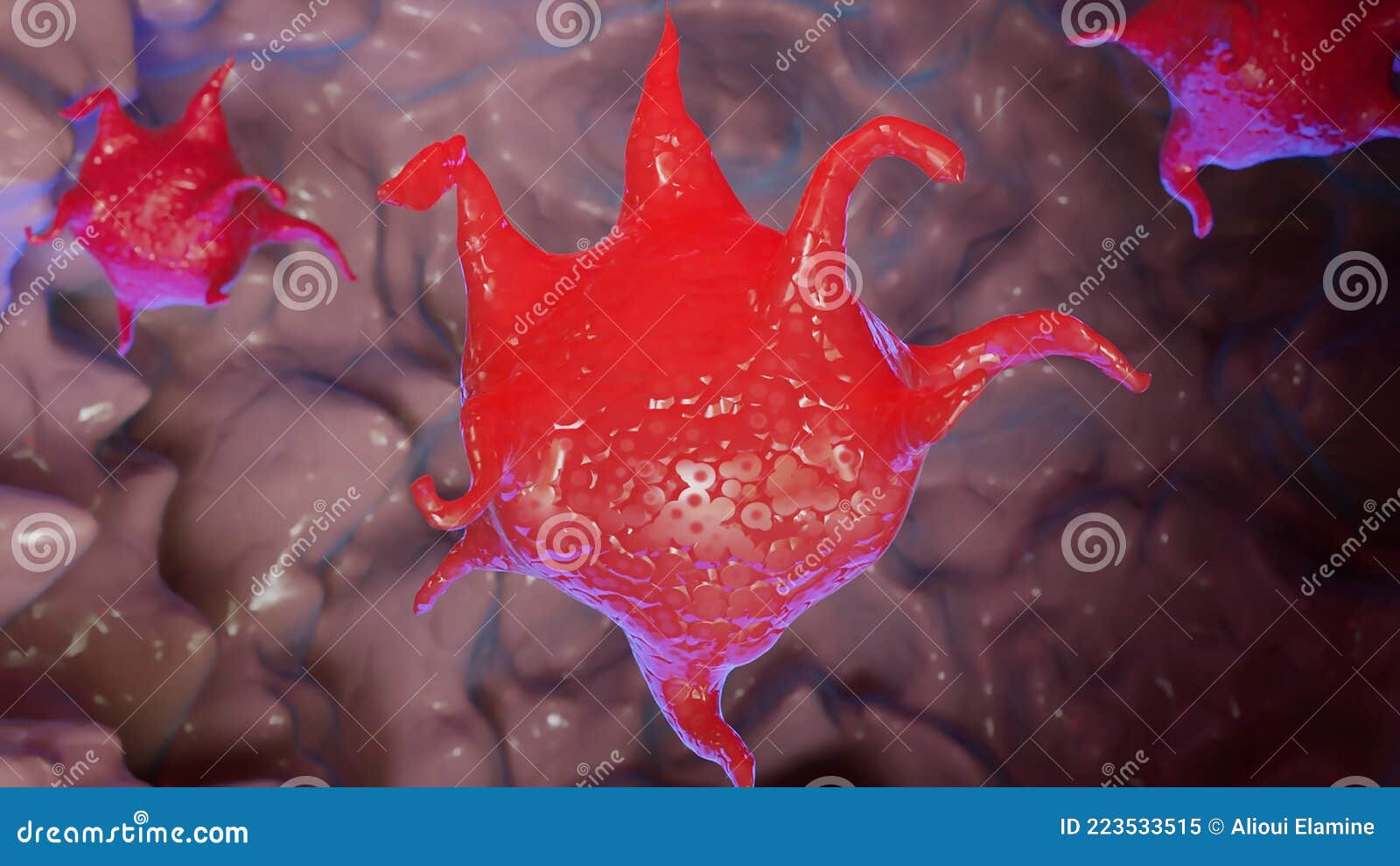 Animated Platelets, Blood Cell, 3d Render Stock Illustration ...