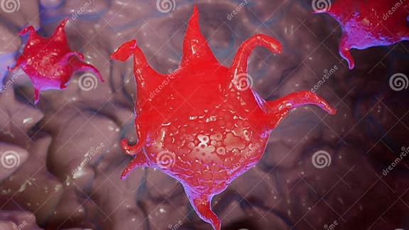 Animated Platelets, Blood Cell, 3d Render Stock Illustration ...