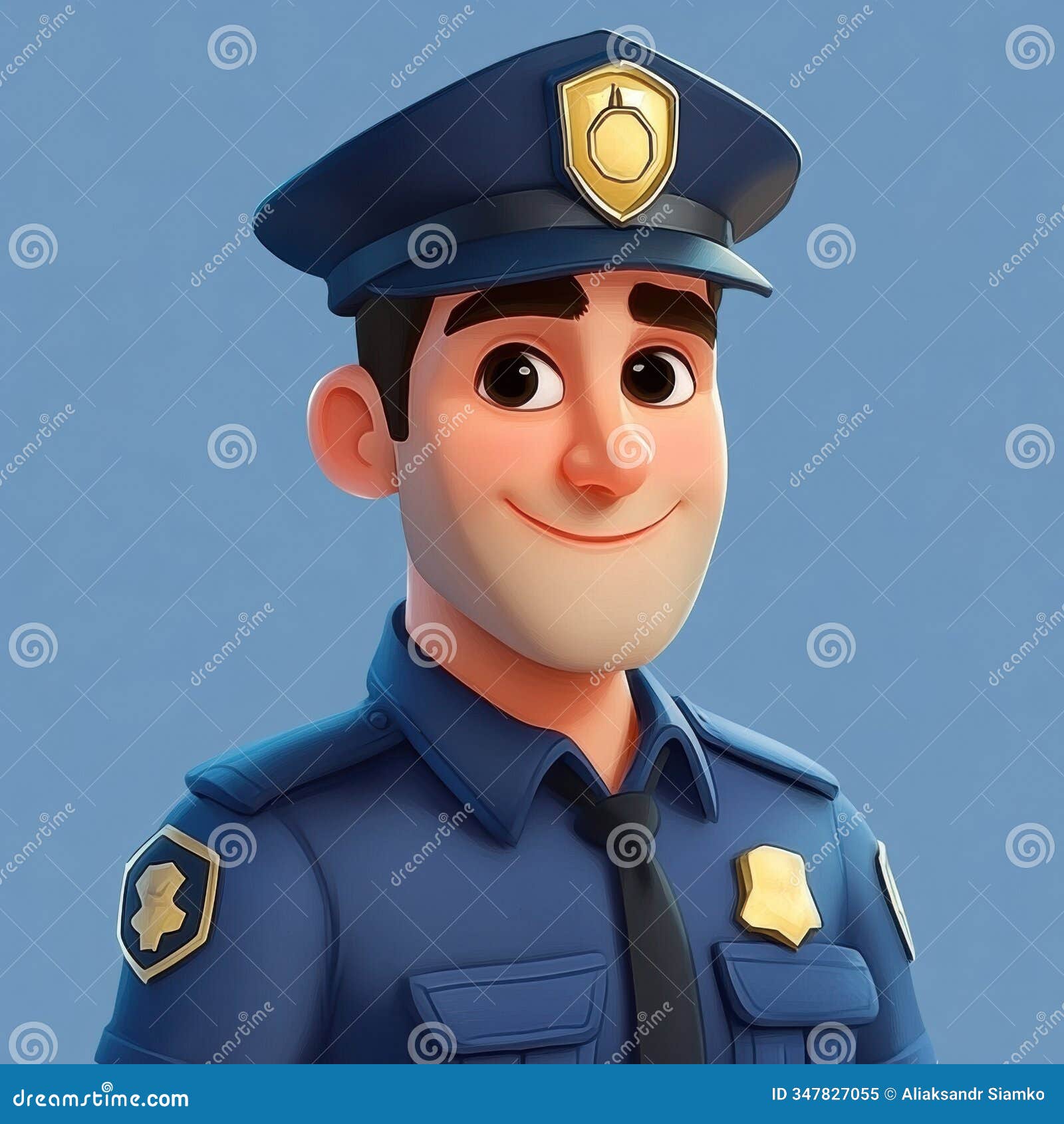 Animated Police Officers In Action Poses Against A Textured Background ...