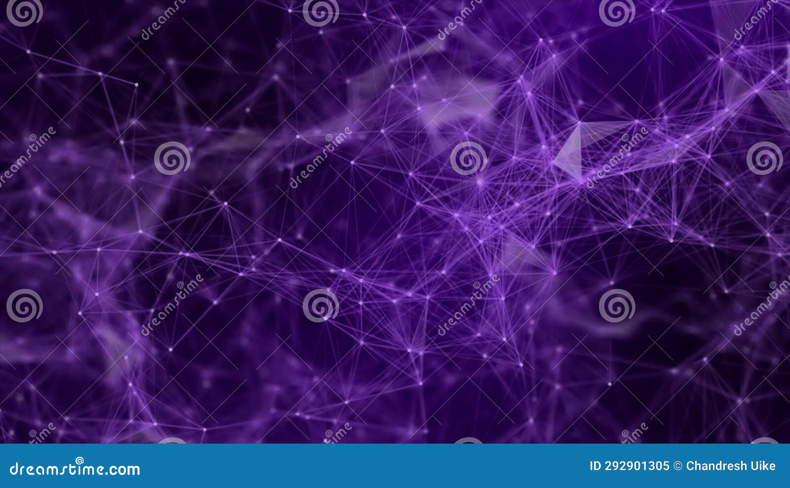 Purple Plexus Abstract Digital Connection Moving Dots and Lines Mesh ...