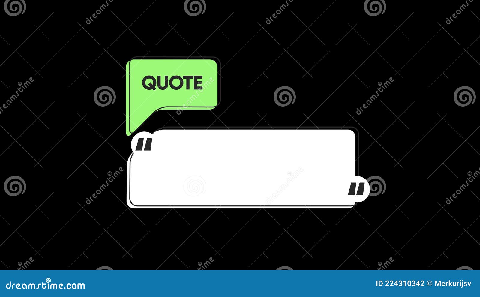 Animated quote frame stock footage. Video of tutorial - 224310342