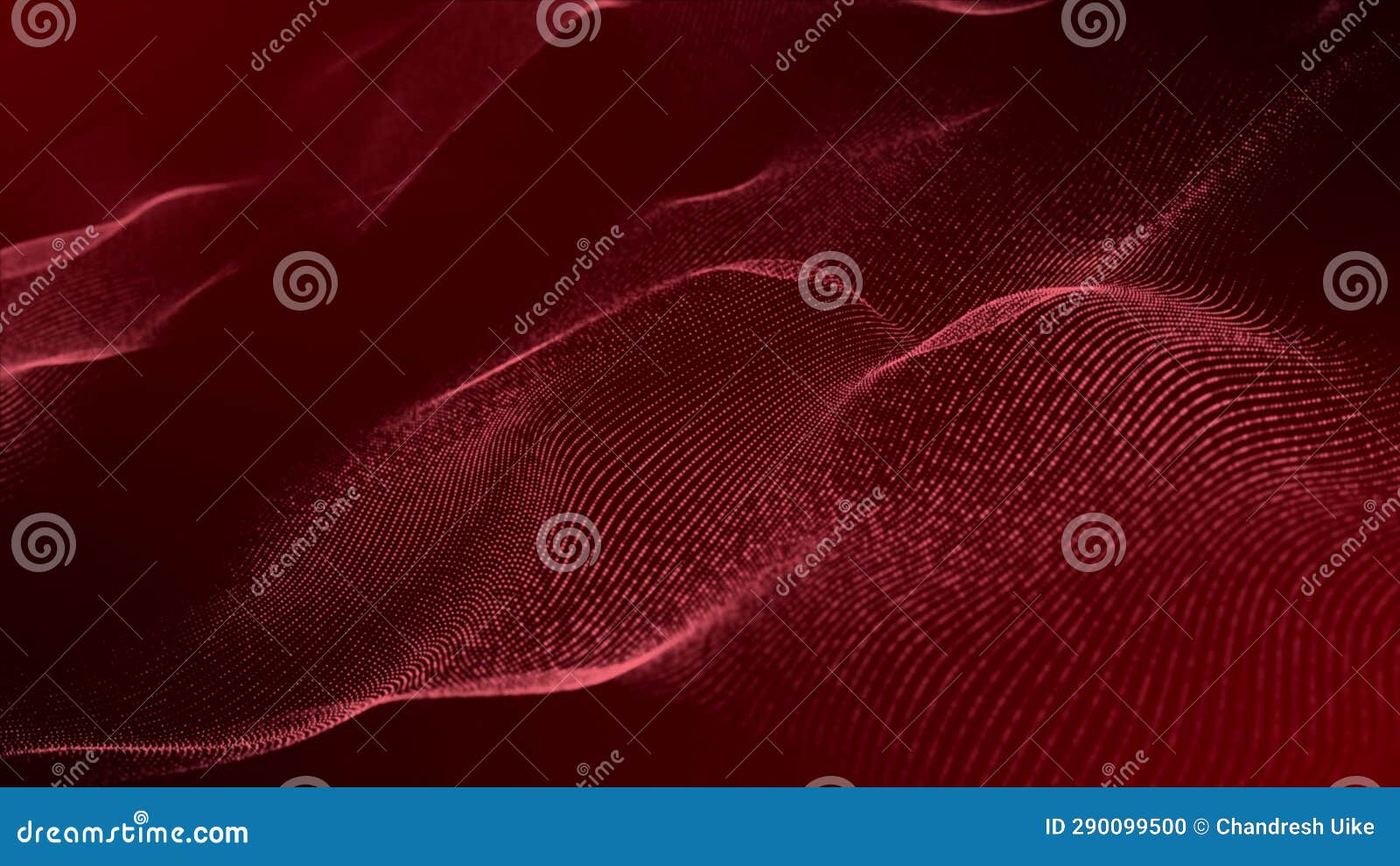 Red Color Digital Particle Wave in Cyberspace Abstract Background ...
