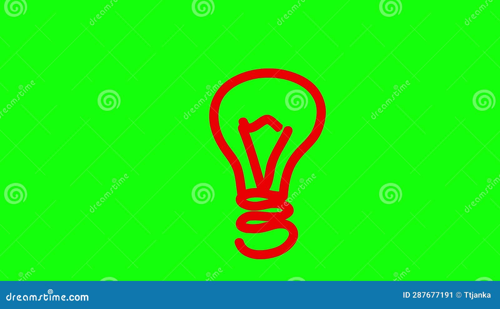 Animated Red Icon of Lightbulb. Concept of Idea and Creative. Symbol is ...