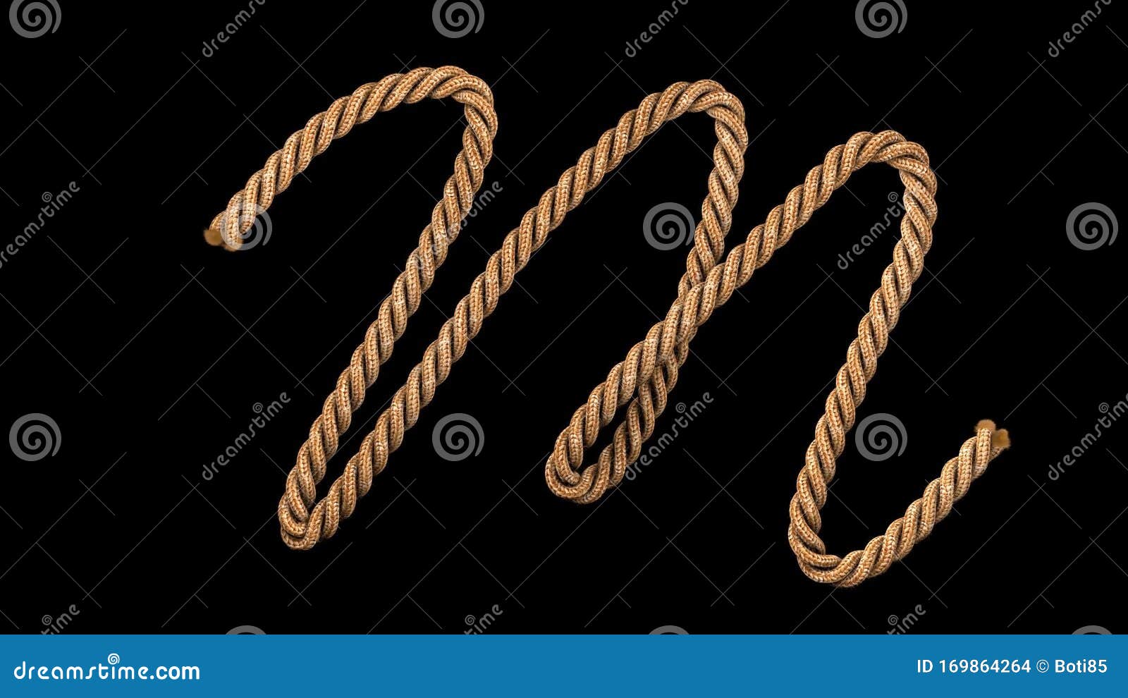Animated Rope Text Typeface with Alpha Channel M Stock Footage - Video ...