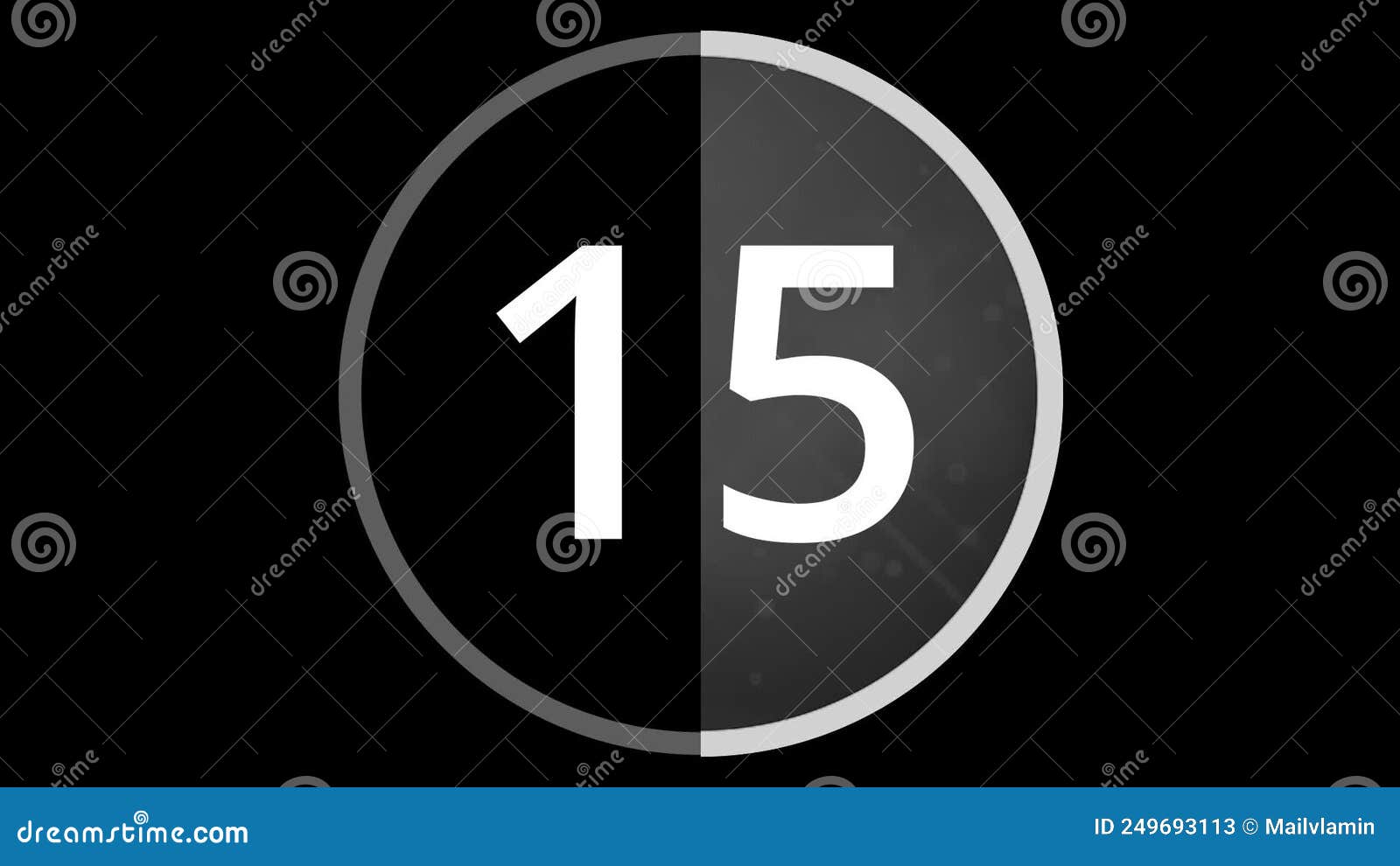 Animated Round 30 Second Timer on Black Background. Stock Video - Video ...