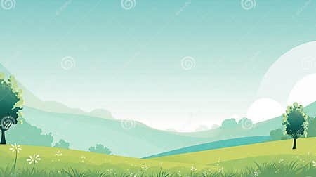Animated scenery wallpaper stock illustration. Illustration of campo ...