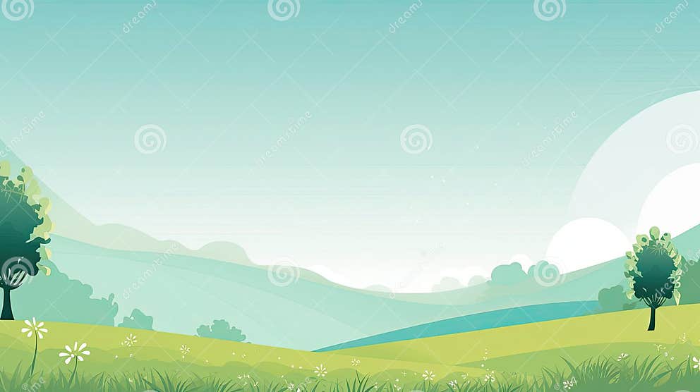 Animated scenery wallpaper stock illustration. Illustration of campo ...