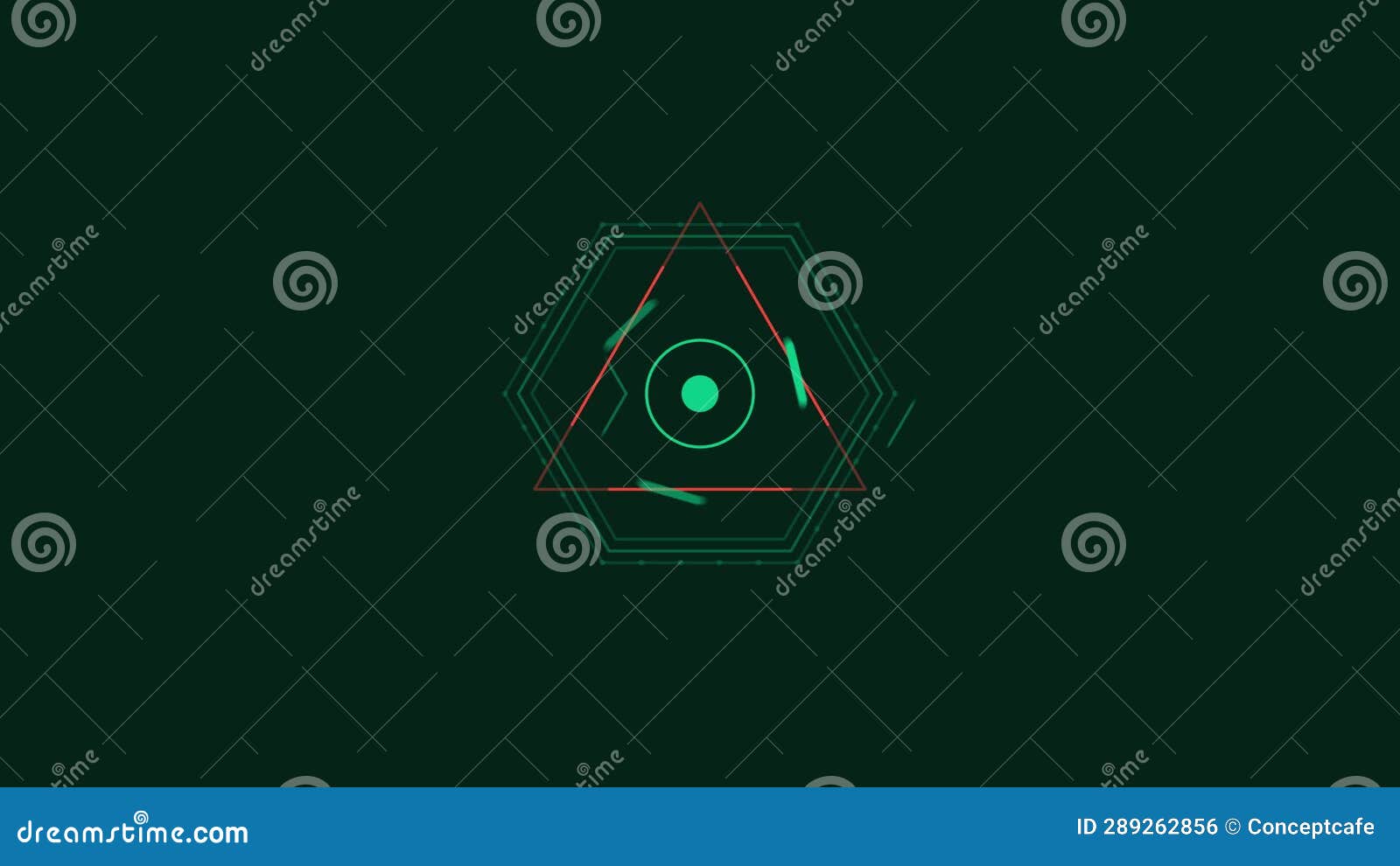 Animated Sci-fi HUD Element Composed of Geometric Shapes. Stock Footage ...