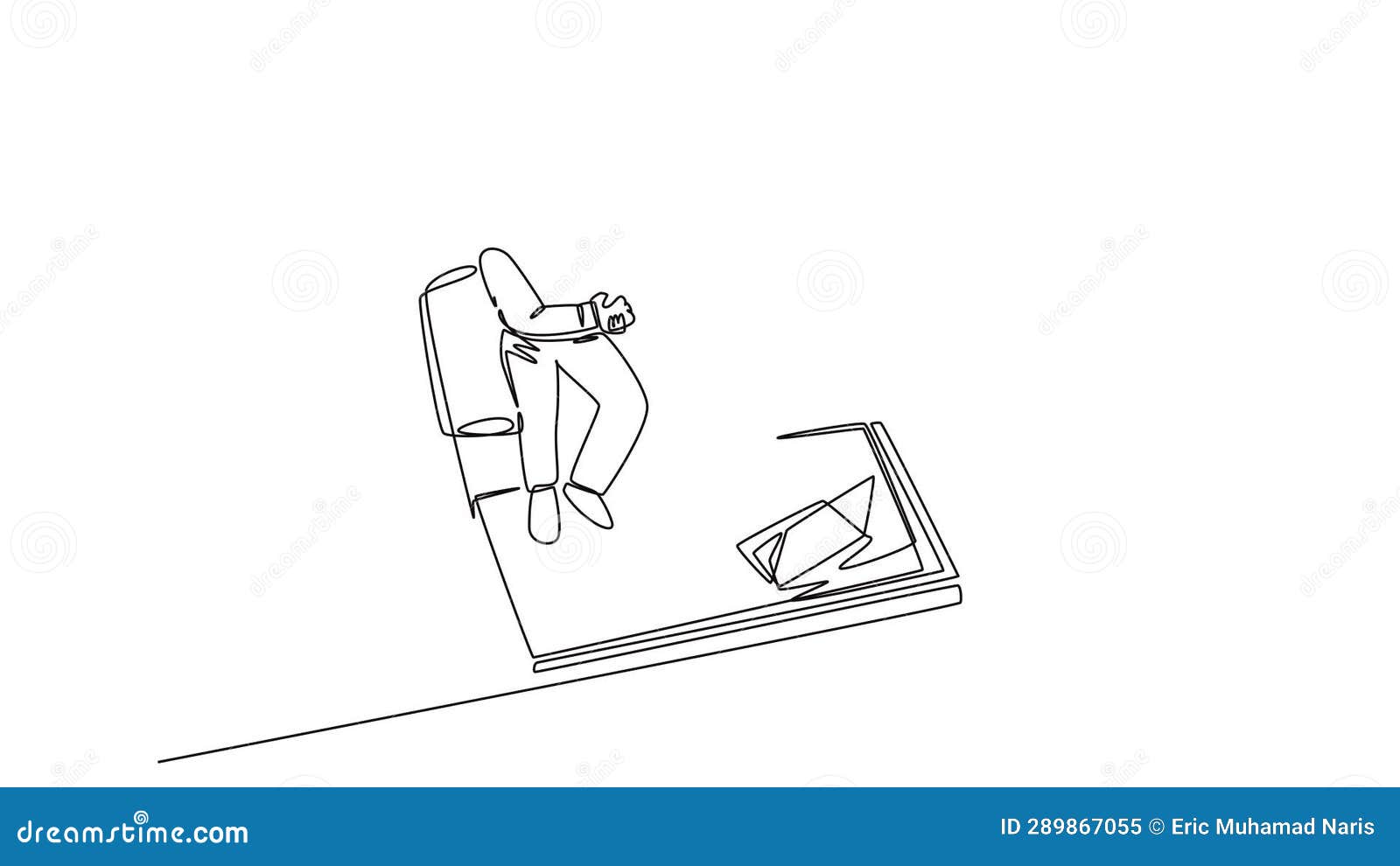 Animated Self Drawing Of Continuous Line Draw Top View Of Businessmen Handshaking His Business