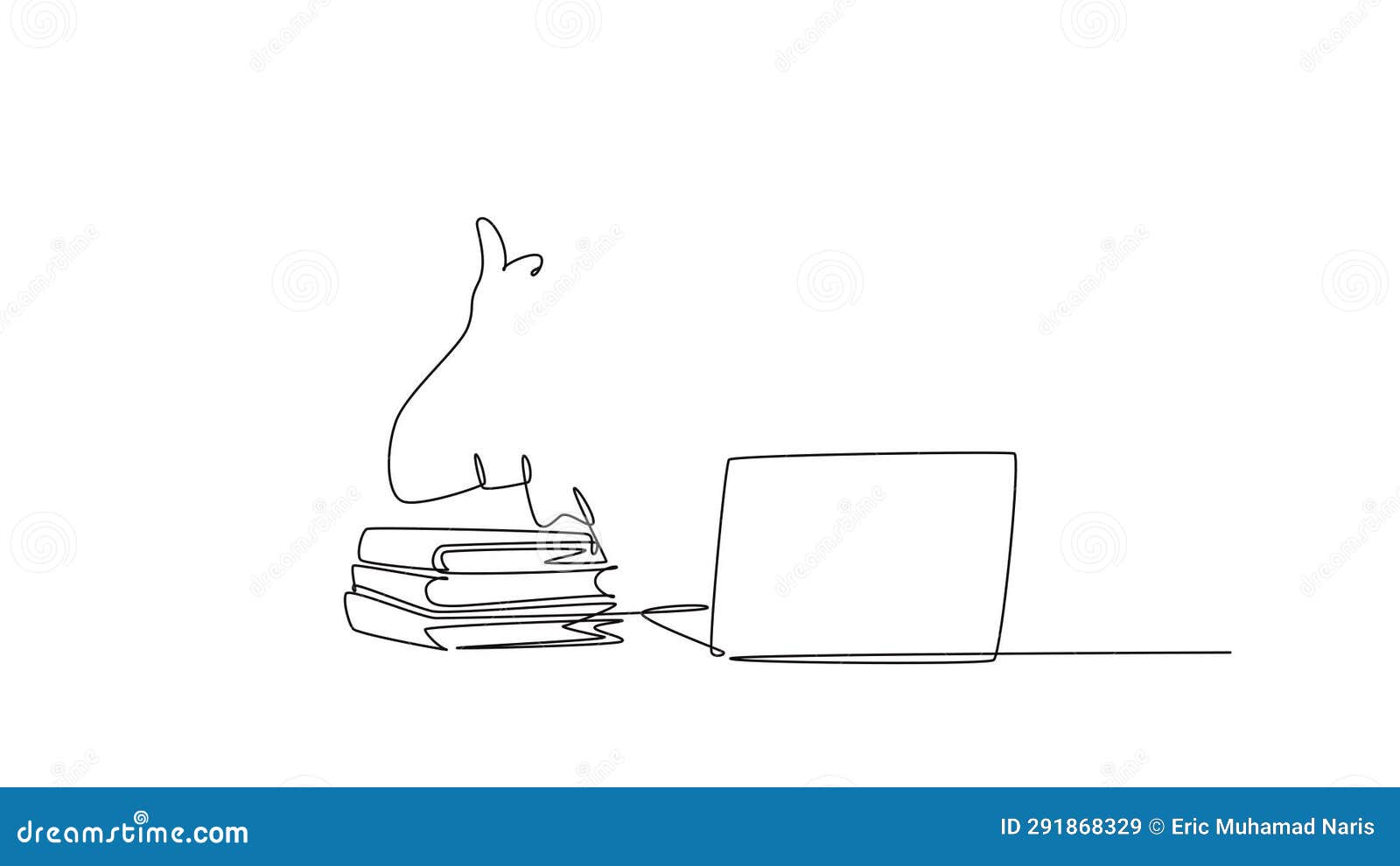 Animated Self Drawing of Continuous Line Draw Young Happy and Smart ...