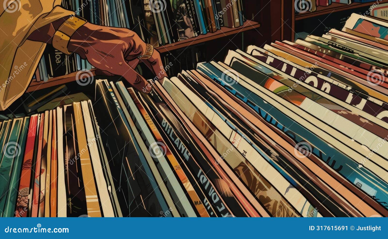 An Animated Sequence Of A Hand Meticulously Flipping Through Records ...