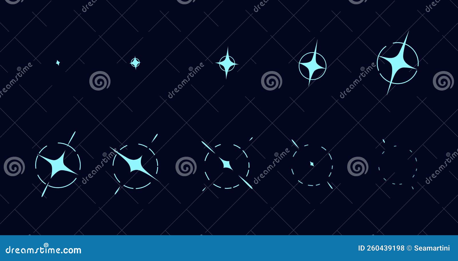 Animated Shine, Animation Blast, Game Sprite Stock Vector ...