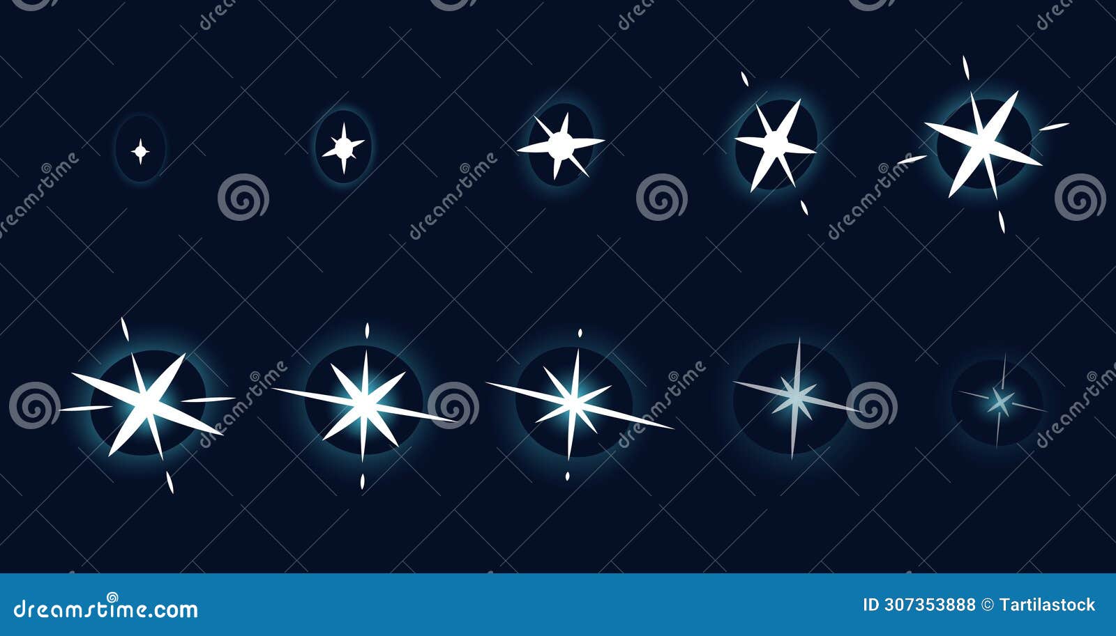 Animated Shine Effect. Magic Sparkler Explosion Frames, Glow Cracker ...