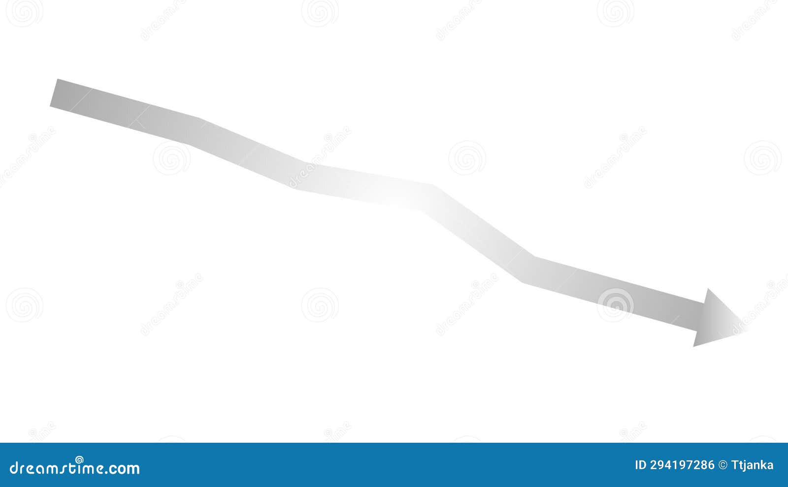 Animated Silver Arrow. Recession Chart of Economy. Economic Crisis ...