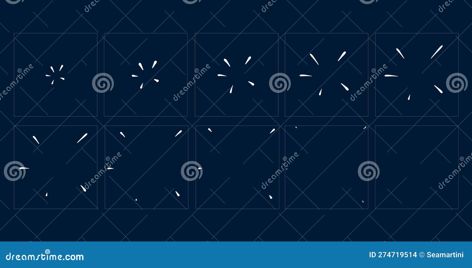 Animated Sparkle or Shine Effect, Game Sprite Stock Vector ...