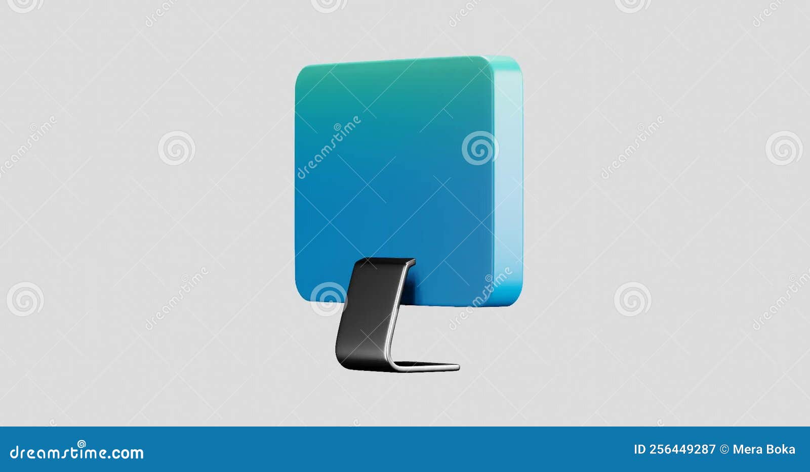 An Animated Spinning 3D Cartoon Icon of a Computer or Desktop Stock ...