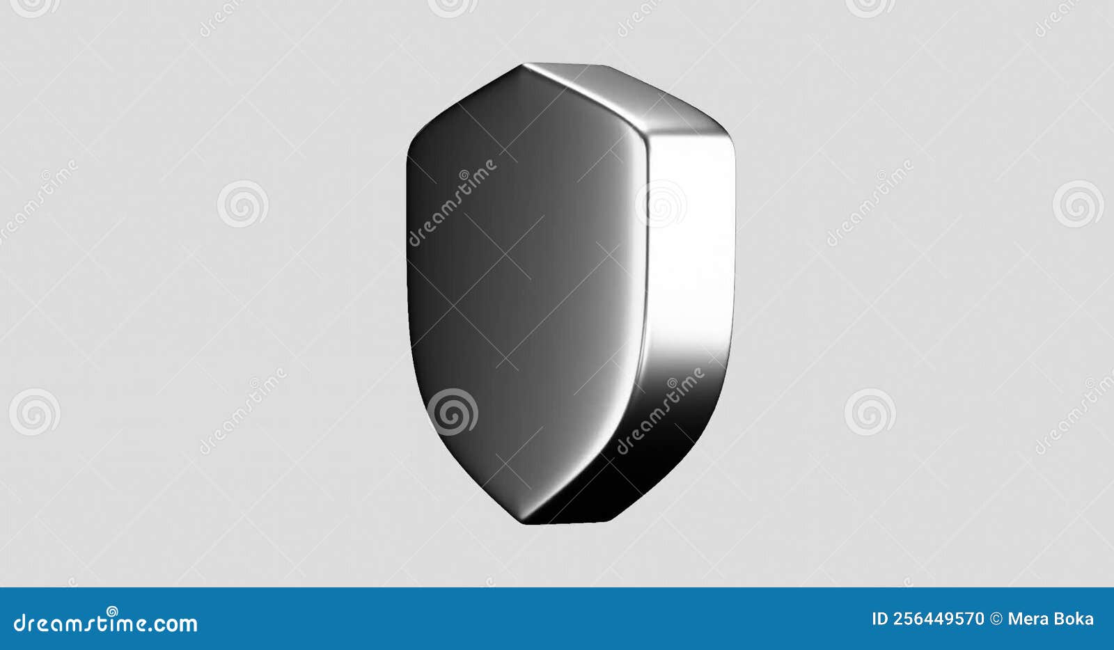 An Animated Spinning 3D Cartoon Icon of a Shield or Defend or Protect ...