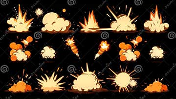 An Animated Sprite Sheet of a Bomb Explosion Sequence. Modern 2d ...