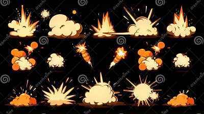 An Animated Sprite Sheet of a Bomb Explosion Sequence. Modern 2d ...