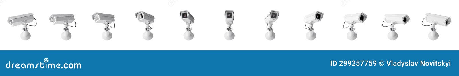 Animated Sprite Sheet of a CCTV Camera Rotation Sequence Stock ...