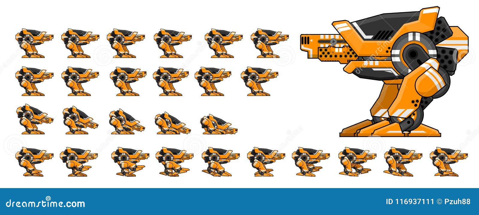 Animated Robot Character Sprites Stock Vector - Illustration of game ... Animated Robot Character Sprites Stock Vector - Illustration of game ...
