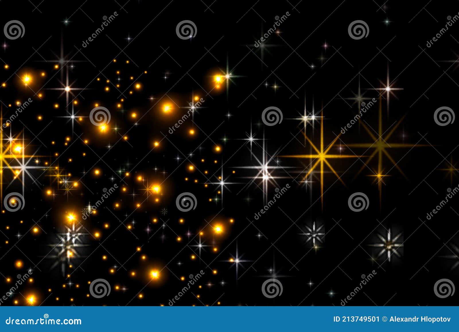 Animated Stars on a Black Background Stock Illustration - Illustration ...
