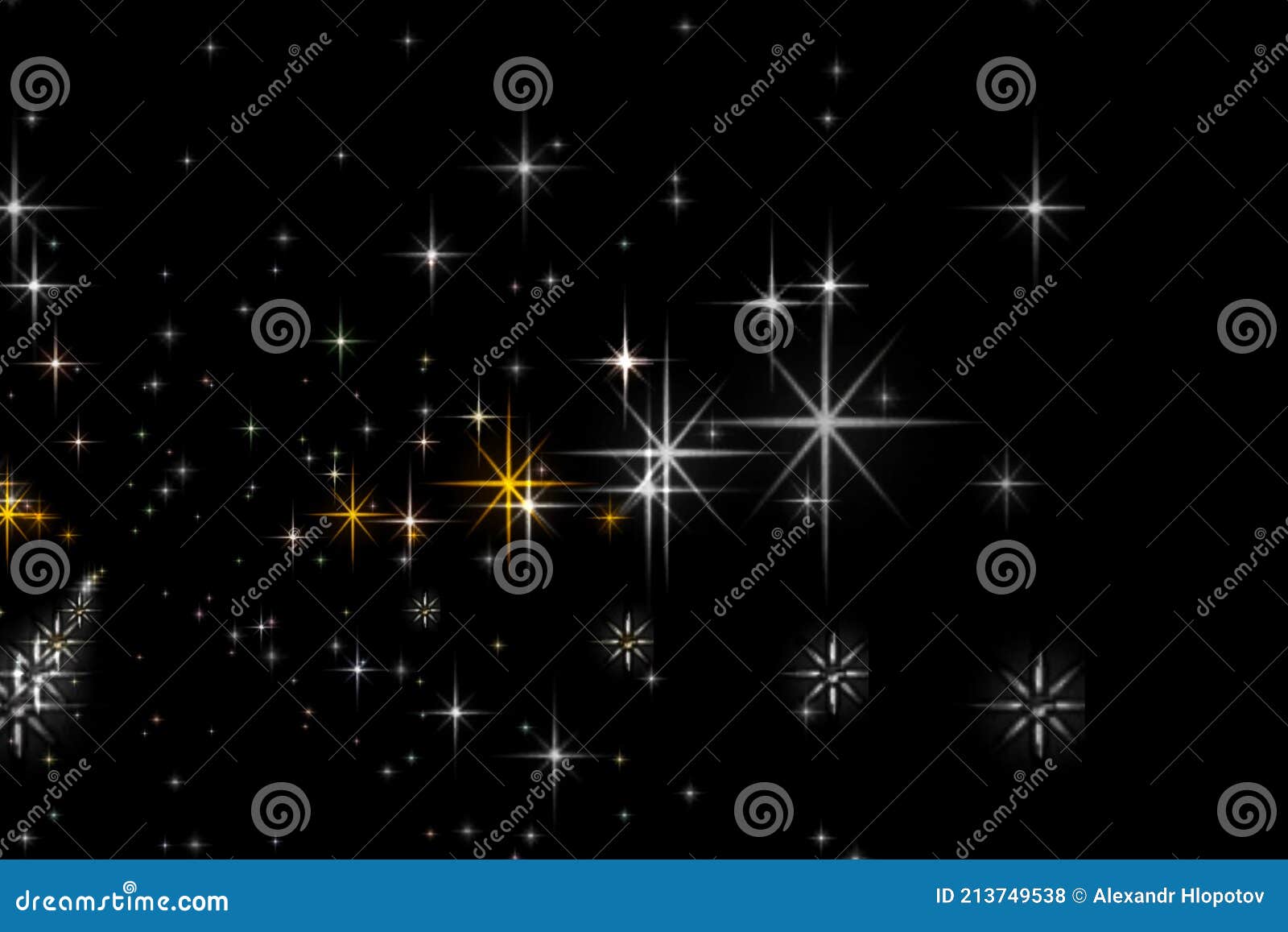 Animated Stars on a Black Background Stock Illustration - Illustration ...