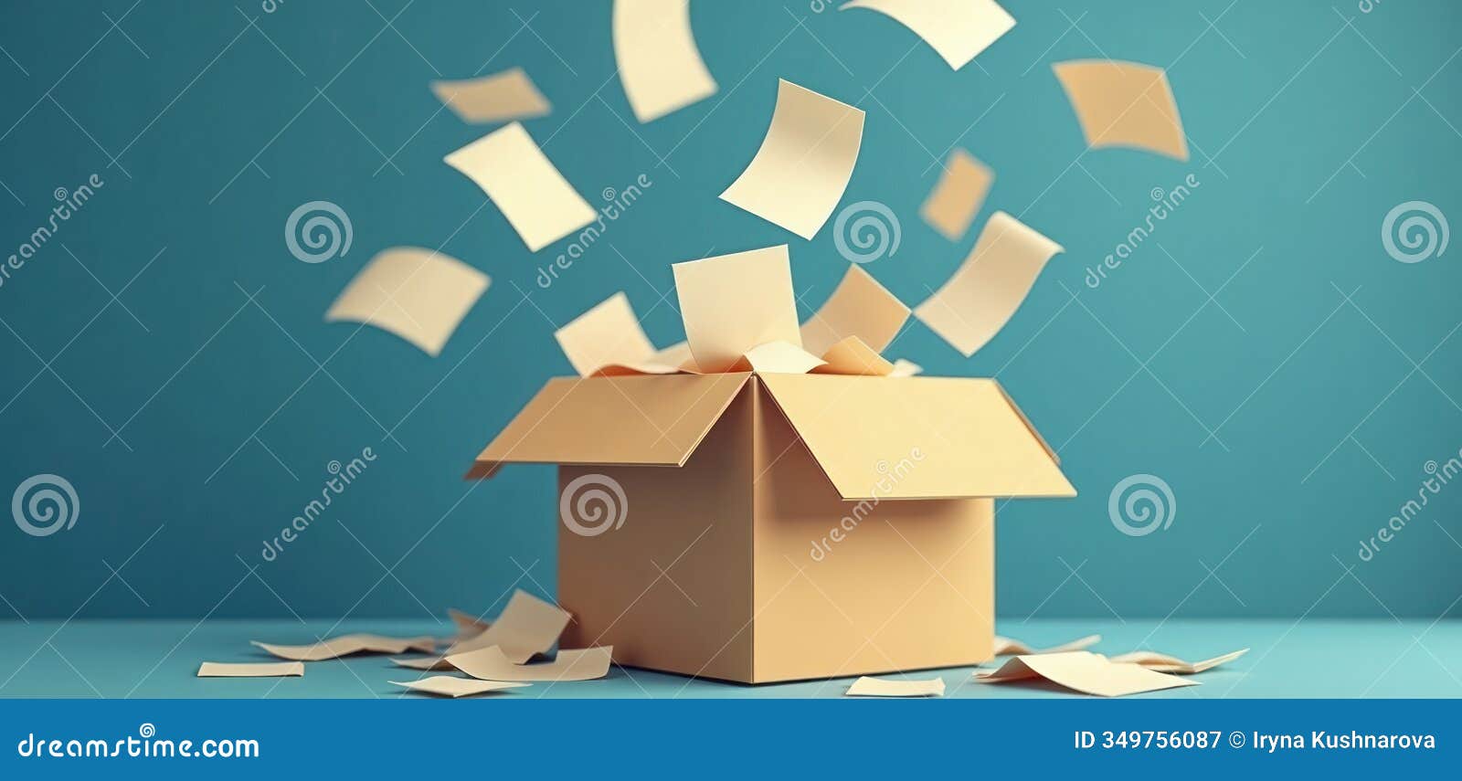 Animated Suggestion Box Overflows With Flying Notes. Creative Ideas ...